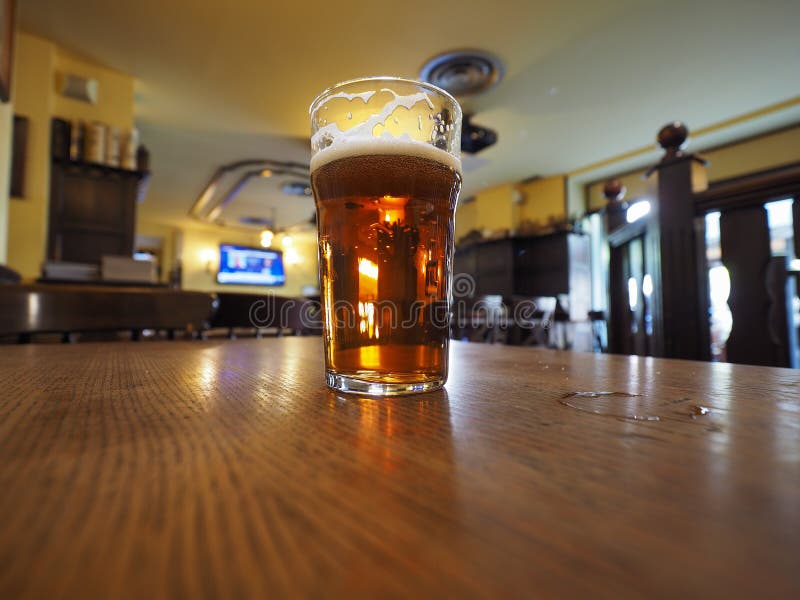 British ale beer pint stock image. Image of beer, copy - 75976485