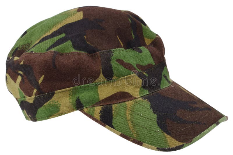 British Armed Forces Camouflage Cap on a White Background Stock Photo ...