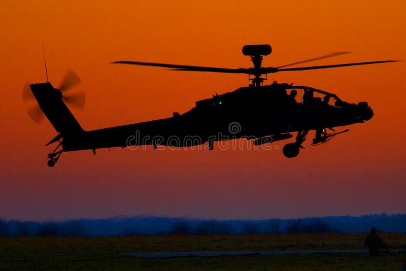 Apache Helicopter Formation Stock Photo - Image of flight, army: 3072468