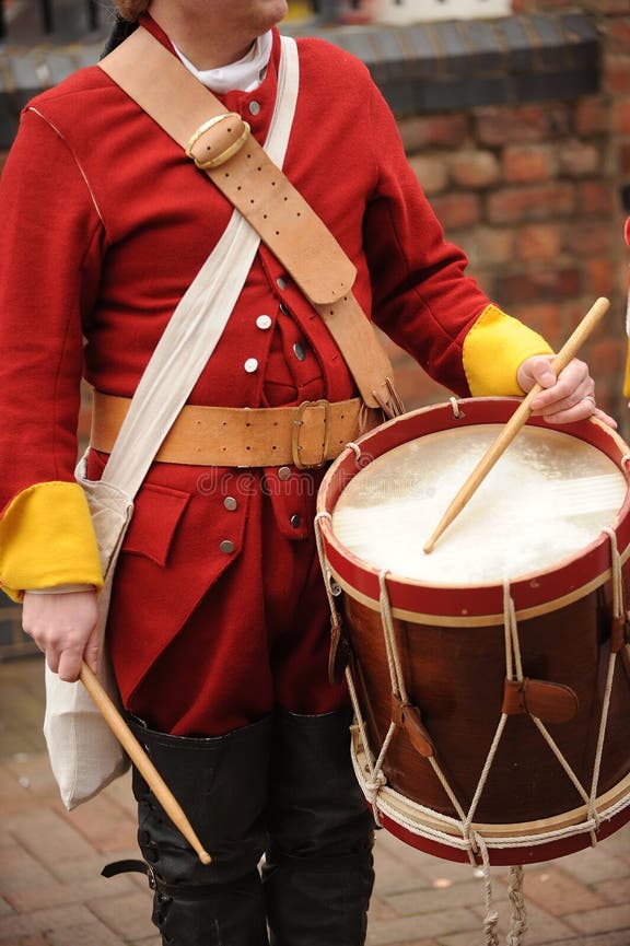 British Army Drummer stock photo. Image of coat, reenact - 4959228