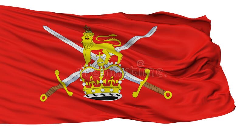 British Army Flag, Isolated on White Stock Illustration - Illustration ...