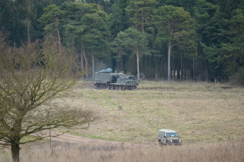 Army Self Propelled M270 Multiple Launch Rocket System (MLRS) Tank Unit ...