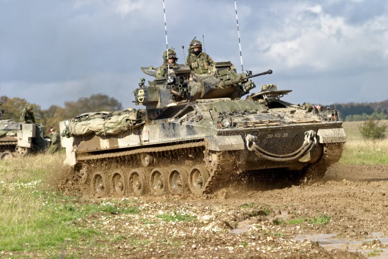 A British Army FV432 Armoured Personnel Carrier on Salisbury Plain ...