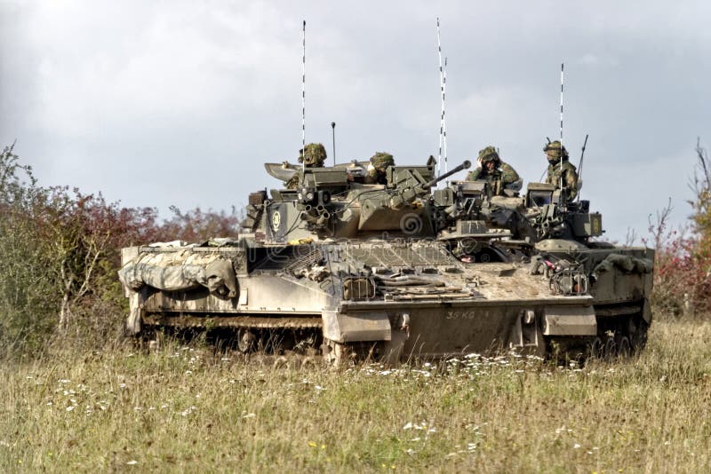 British Army Warrior Infantry Fighting Vehicles Editorial Photo - Image ...