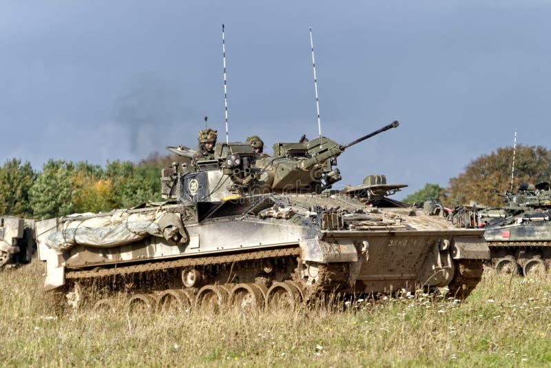 British Army Warrior Infantry Fighting Vehicles Editorial Stock Photo ...