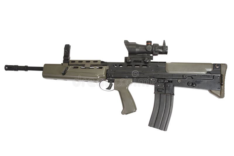 British assault rifle L85 stock photo. Image of bullet - 41878738