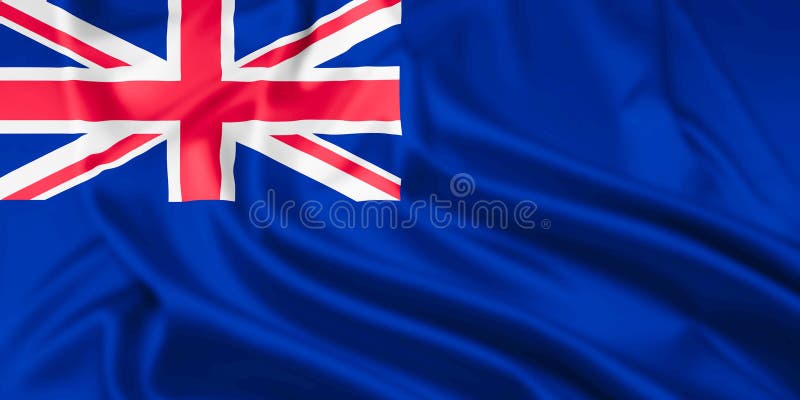 The British Blue Ensign Flag Rippled Stock Illustration - Illustration ...