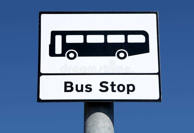 British bus stop sign. stock photo. Image of british, sign - 3175518
