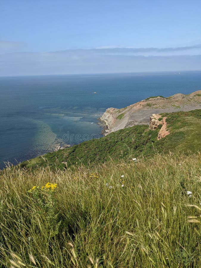British Coastline Sun Sea Landscape Stock Photo - Image of durdle ...