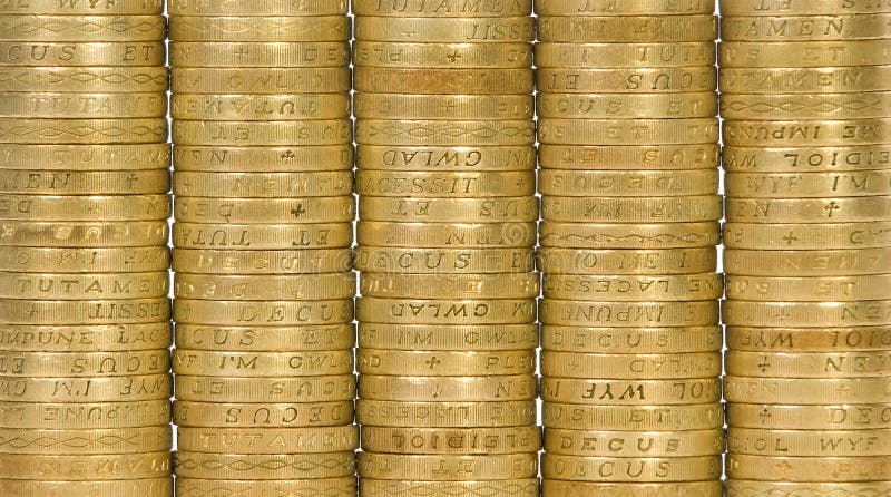 British Pound Coins stock photo. Image of english, stack - 7554222