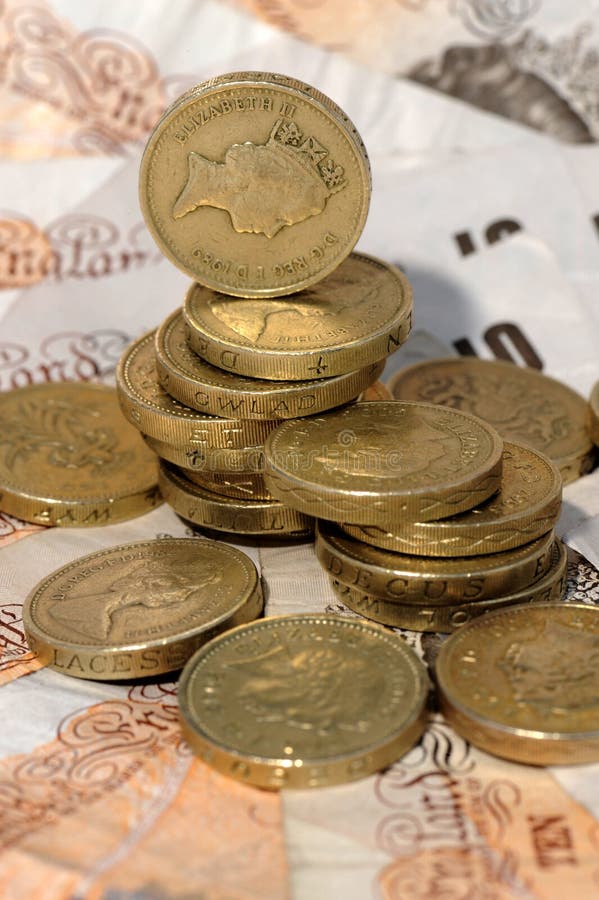 British coins and notes editorial stock image. Image of banking - 27267684