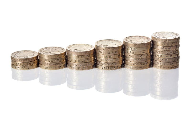 British Pound Sterling Coins Stack Stock Image - Image of financial ...