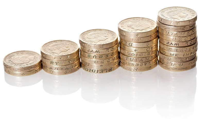 British Pound Sterling Coins Stack Editorial Stock Photo - Image of ...