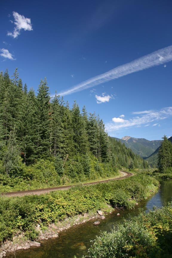 British Columbia landscape stock photo. Image of railroad - 3958500