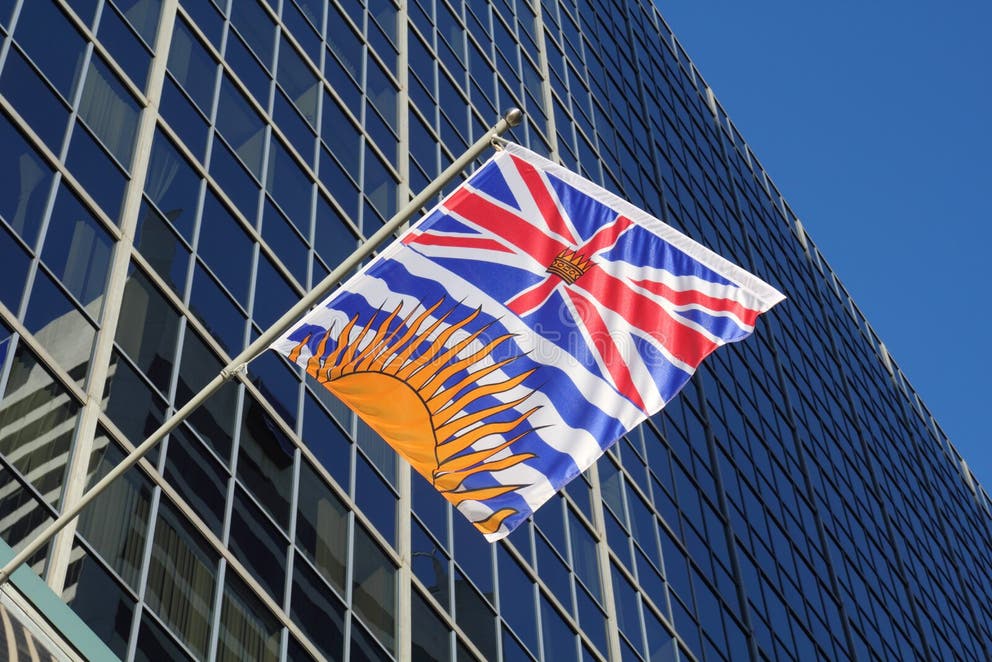 British Columbia Provincial Flag Stock Image - Image of office, canada ...