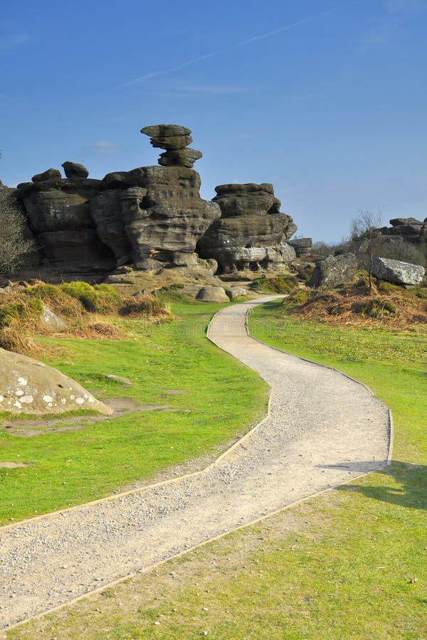Brimham Rocks on a Sunny Day Stock Image - Image of grass, dales: 58753173