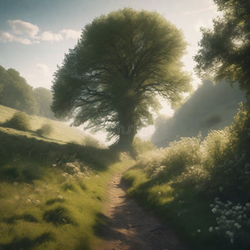 British Countryside Serenity an English Landscape Stock Image - Image ...