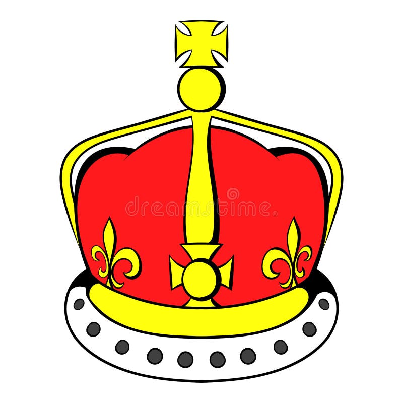 British crown icon cartoon stock vector. Illustration of culture - 88450694