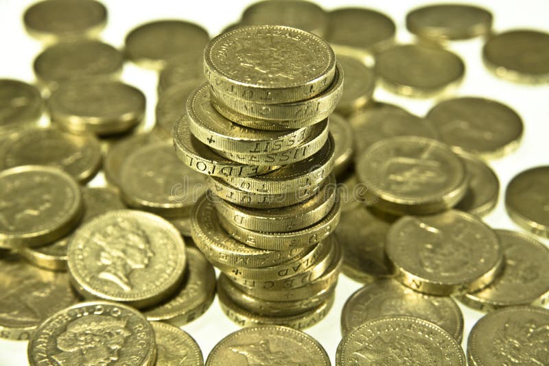 UK Mixed Coin stack stock image. Image of accountants, dosh - 31779