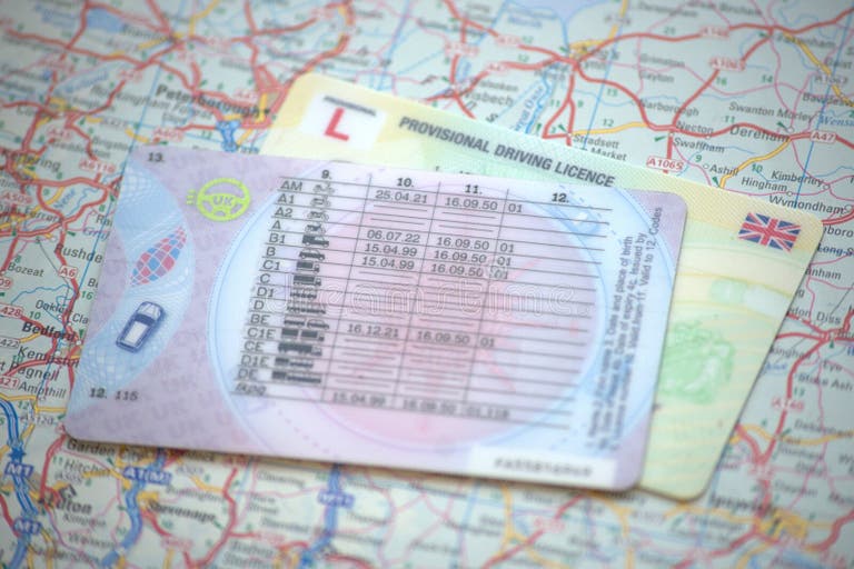 British driving licences. editorial photography. Image of identity ...