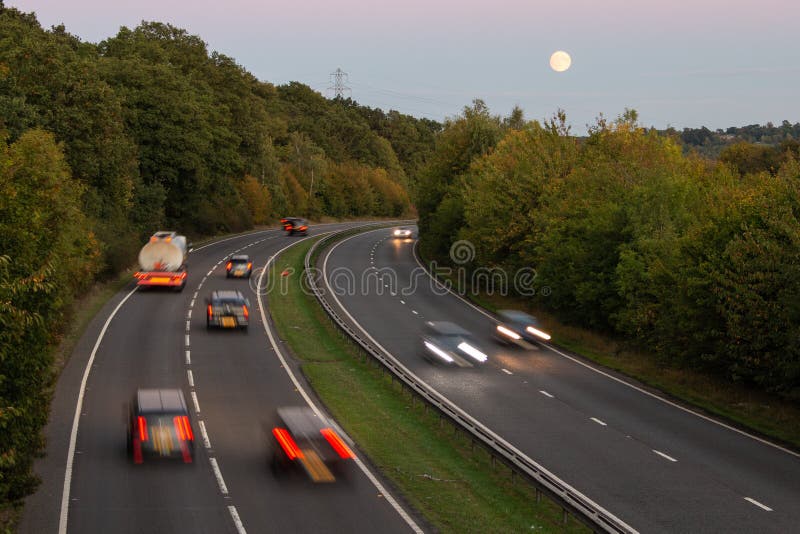 Dual Carriageway Two Lane Blacktop Road Stock Image - Image of europe ...
