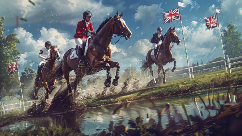 British Equestrian Athletes Showcasing Skill and Teamwork in Eventing ...