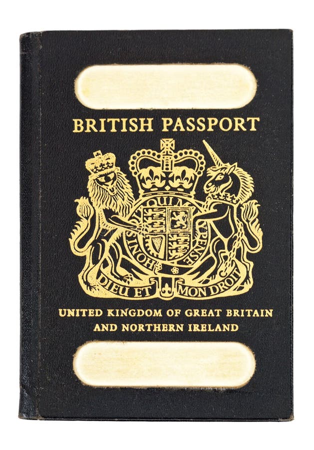 Gammalt Brittiskt Pass över White Arkivfoto - Bild av certifikat ...