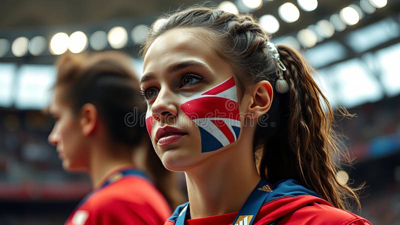 British Female Athletes Passionate Performance at National Competition ...