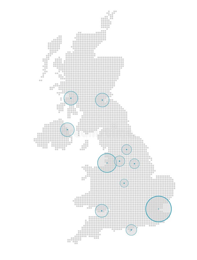 The British Finance and Economy Concept, the Map and the Cities Stock ...
