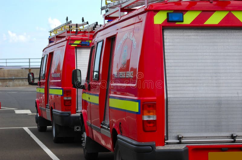 British Fire Support Vehicle Stock Image - Image of firetruck, team ...
