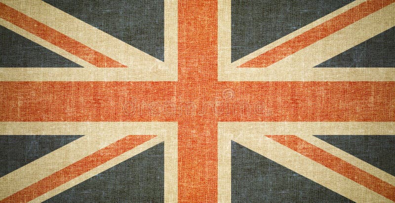 British Flag Background on Old Canvas Texture Stock Image - Image of ...