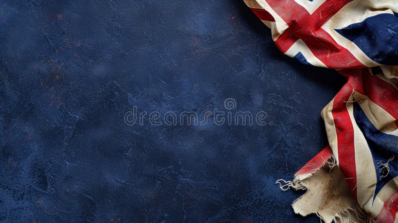 British Flag on a Dark Blue Background Stock Illustration ...