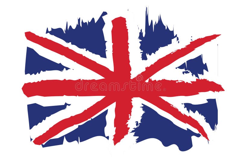 Distorted Union Jack - Vector Illustration Stock Vector - Illustration ...