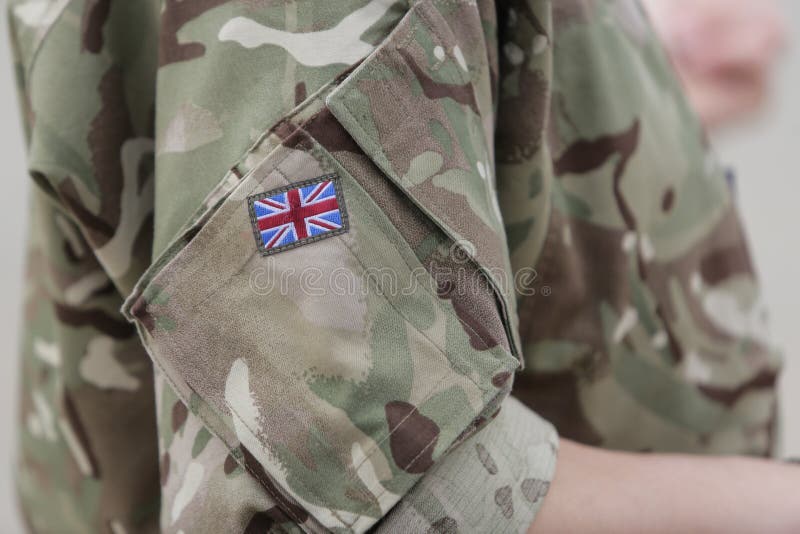 British Flag on a RAF Soldier Uniform Stock Image - Image of royal ...
