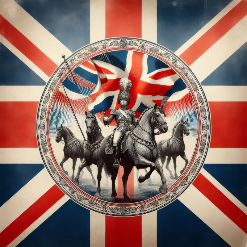 British Flag Serving As a Patriotic Background Stock Illustration ...