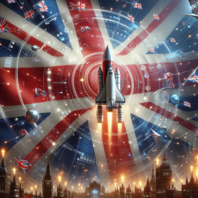 British Flag Serving As a Patriotic Background Stock Illustration ...