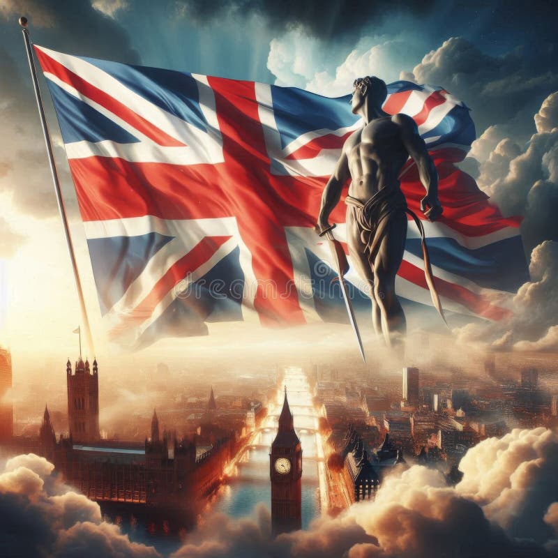 British Flag Serving As a Patriotic Background Stock Illustration ...
