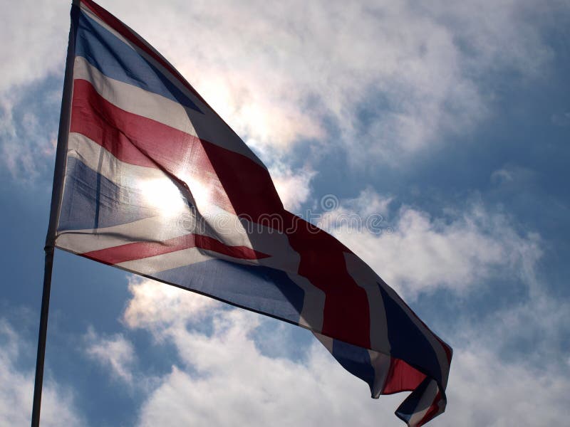 British flag and sun stock image. Image of empire, patriotism - 85542079