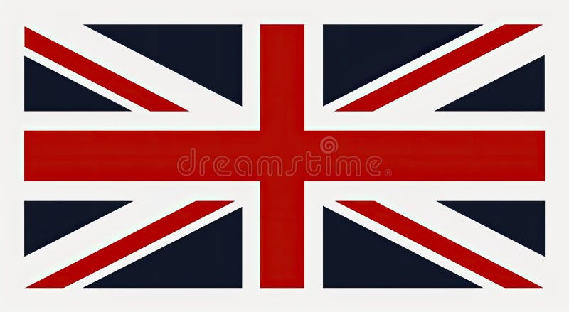 A British Flag Waves in the Wind Against a White Background Stock Photo ...