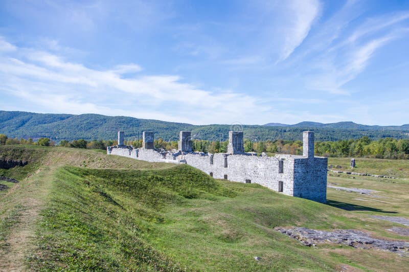 British Fort at Crown Point Stock Image - Image of strong, protection ...