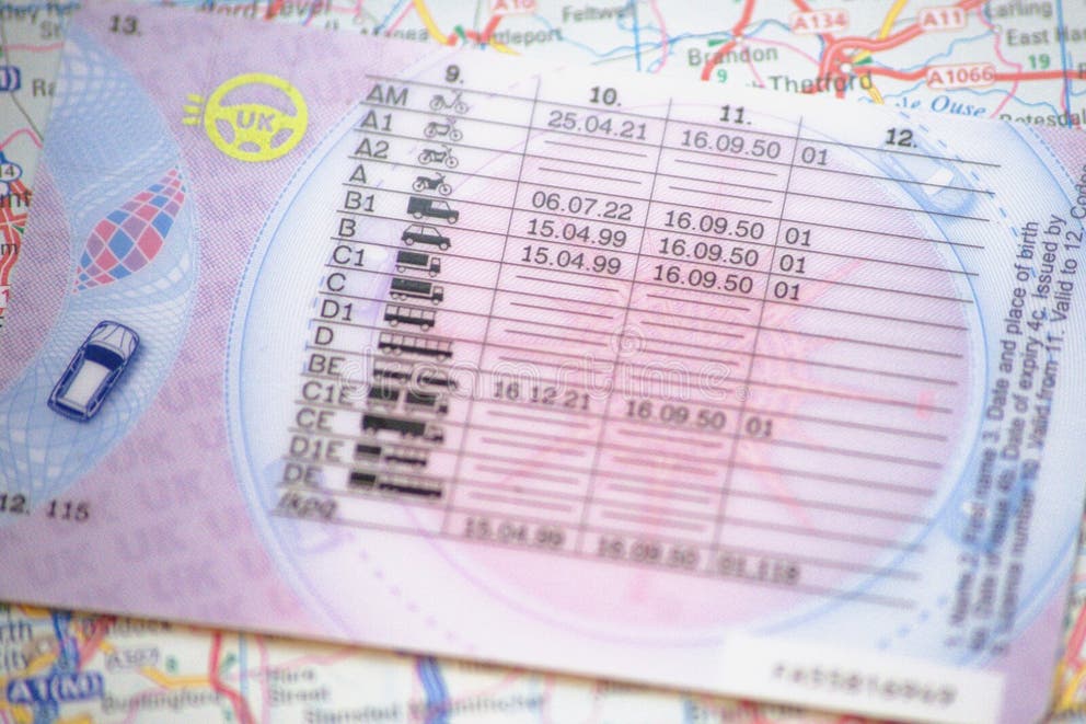Driving licence GB. editorial photography. Image of dvsa - 293599047