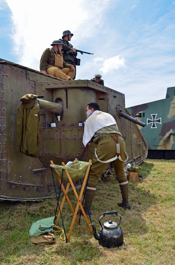 British and German WW1 Tanks. Editorial Image - Image of heavy, british ...