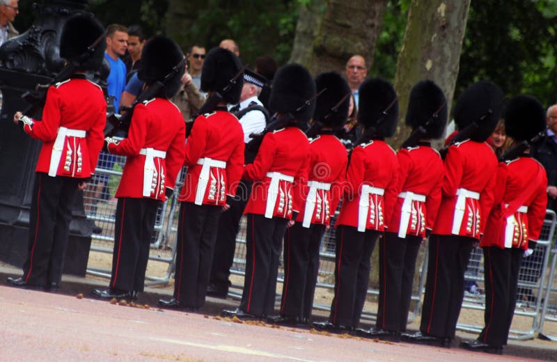 British Guardsmen during Trooping the Colour London England Editorial ...