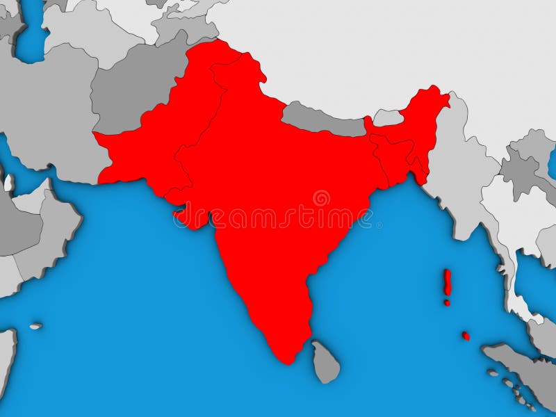 British India on map stock illustration. Illustration of colonial ...