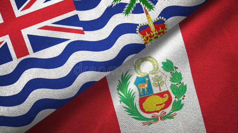 British Indian Territory and Peru Two Flags Textile Cloth Stock Photo ...