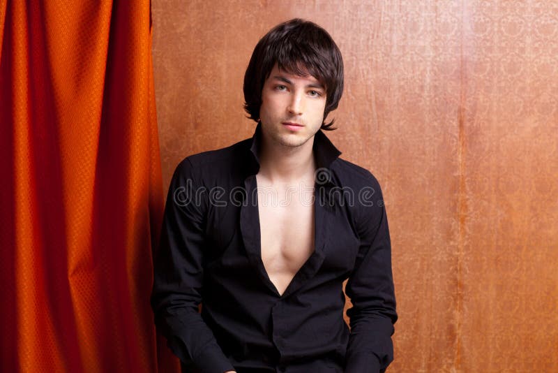 British Indie Pop Rock Look Retro Hip Young Man Stock Photo - Image of ...