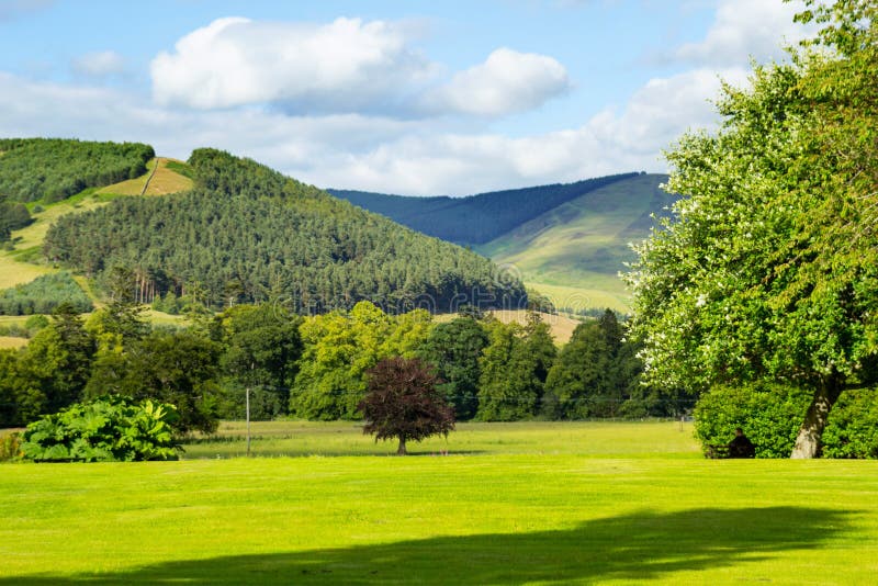 British Landscape in Summer Stock Image - Image of landscape, cloudy ...