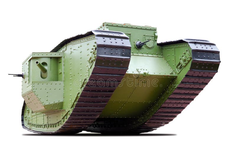 British Mark V tank stock image. Image of armor, caterpillar - 15500227