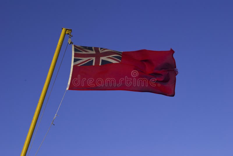 The British Merchant Navy Flag - Red Enson Stock Photo - Image of blue ...