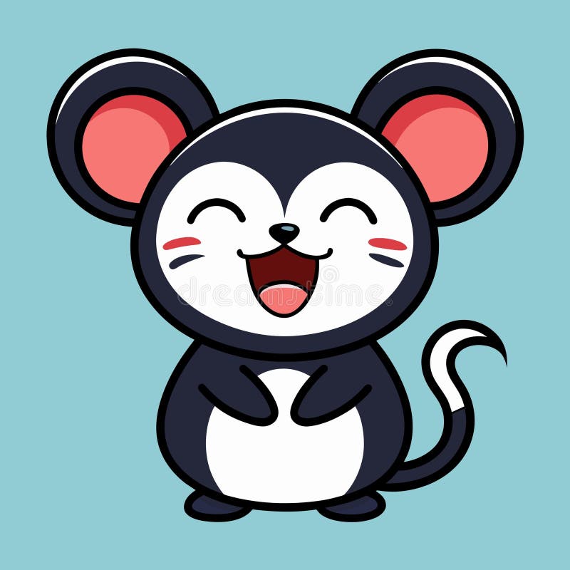 British Mouse Laughs Vector Kawaii Stock Vector - Illustration of ...
